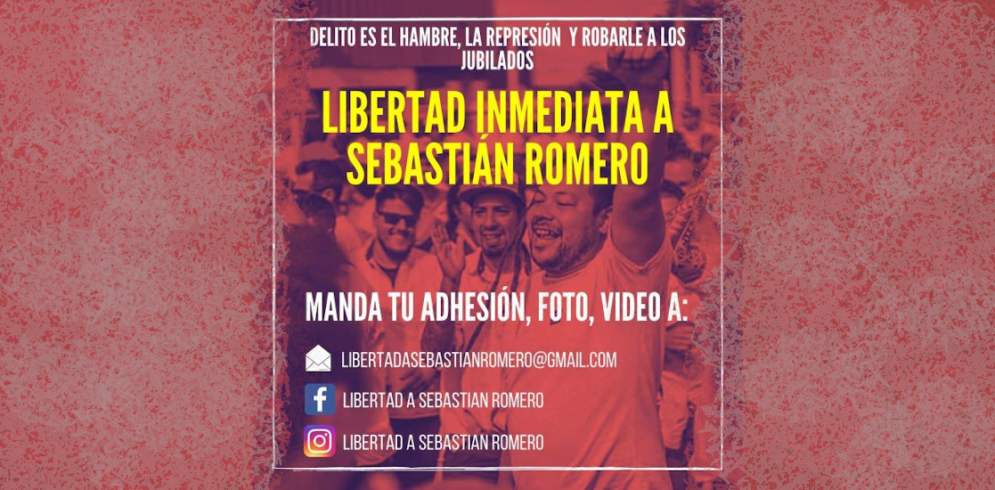 ¡Inmediata libertad a Sebastián Romero! - co.bas